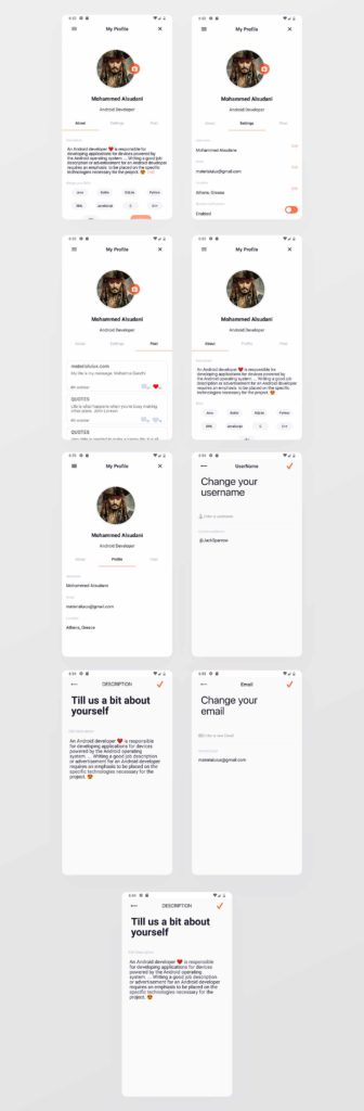 Eximious Profile UI Design in Android Studio + Source Code – Material UiUx