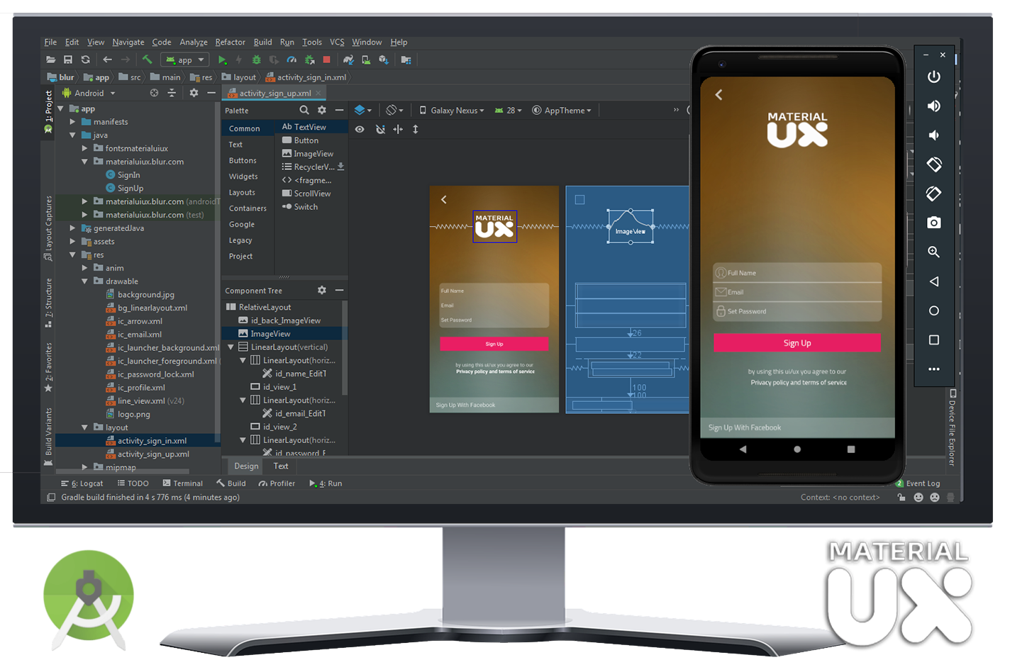 Blur Sign In And Sign Up – Material UiUx